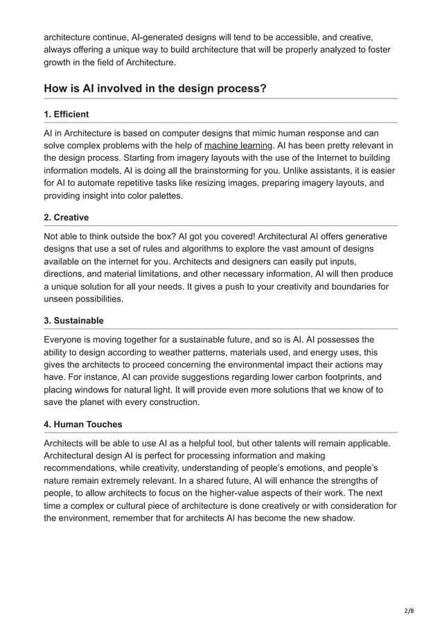 Ai In Architecture Transforming Design Amp Construction Pdf