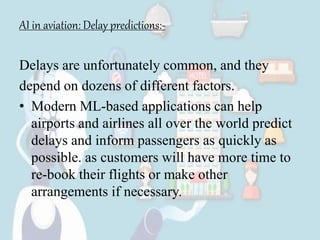 AI in AVATION.pptx | Air Travel | Travel Type