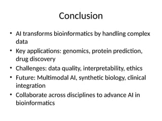 AI in Bioinformatics Presentation in pptx | PPT