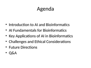 AI in Bioinformatics Presentation in pptx | PPT
