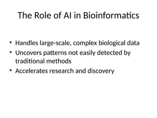 AI in Bioinformatics Presentation in pptx | PPT