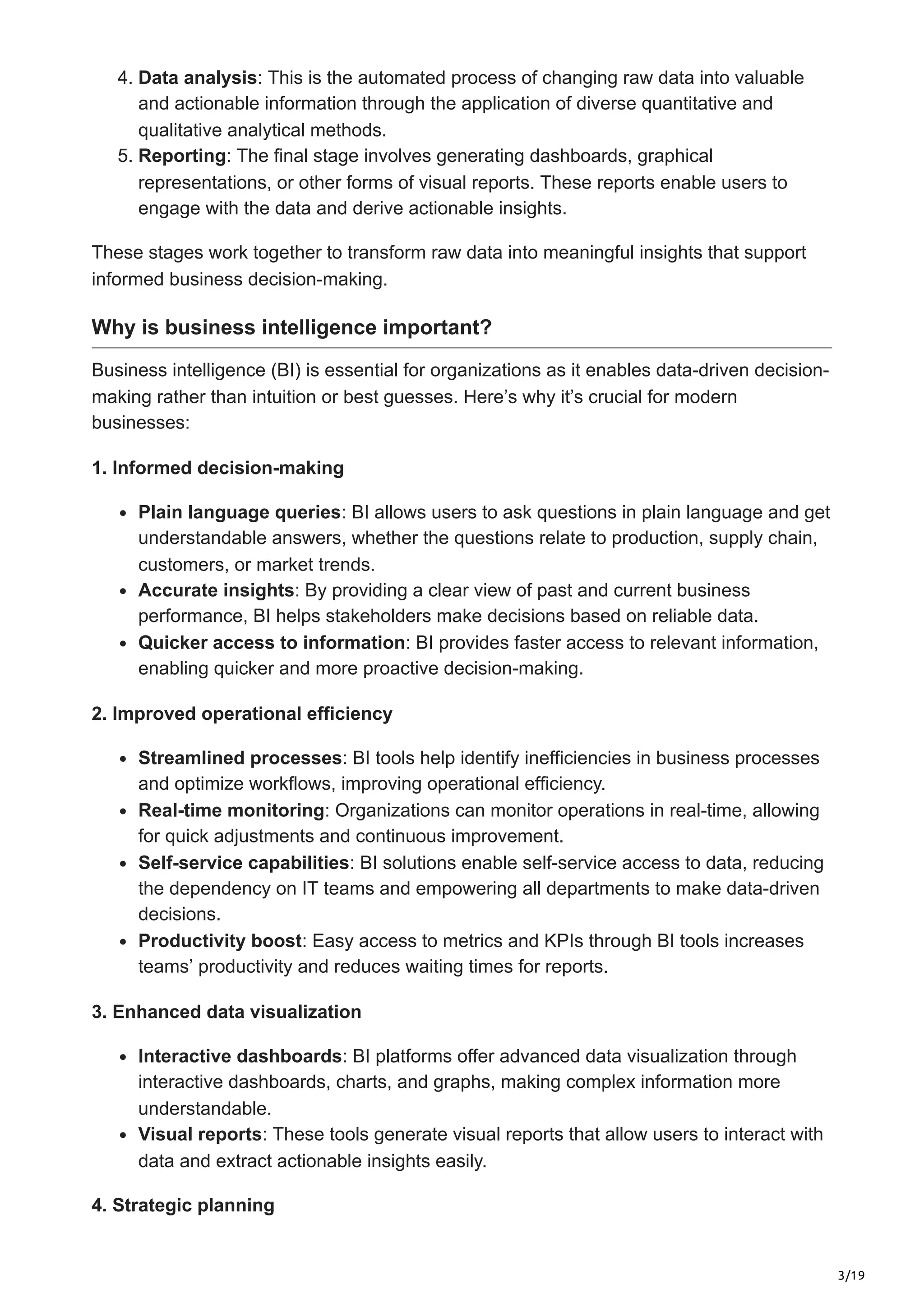AI in Business Intelligence Impact use cases and implementation | PDF