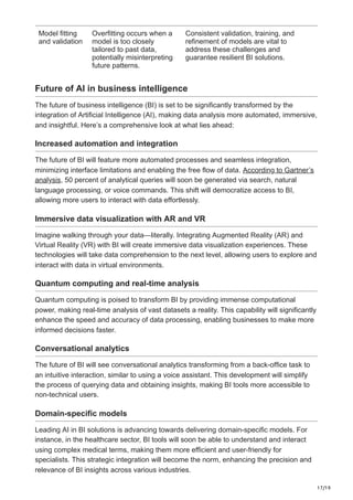 AI in Business Intelligence Impact use cases and implementation | PDF