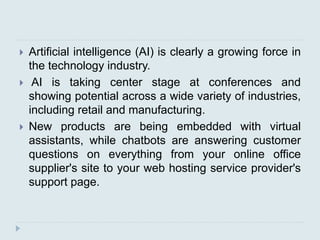 Ai in business lecture 2 | PPT