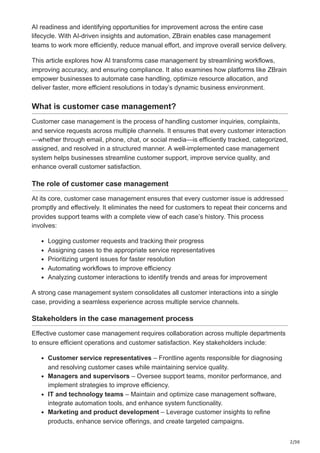 AI in case management: Scope, integration, use cases, challenges and future outlook | PDF