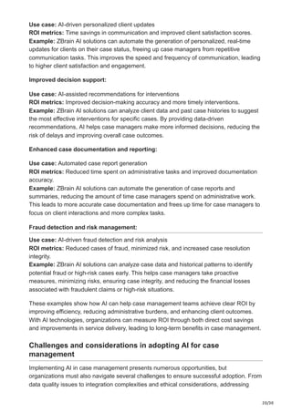 AI in case management: Scope, integration, use cases, challenges and ...