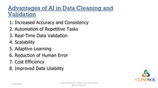 AI in Clinical Data Management: Automating Data Cleansing and Validation | PDF