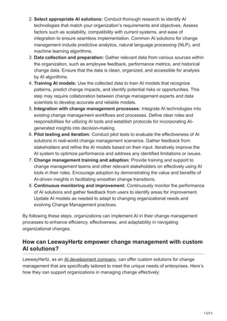 AI in Change Management Use Cases Applications Implementation and ...