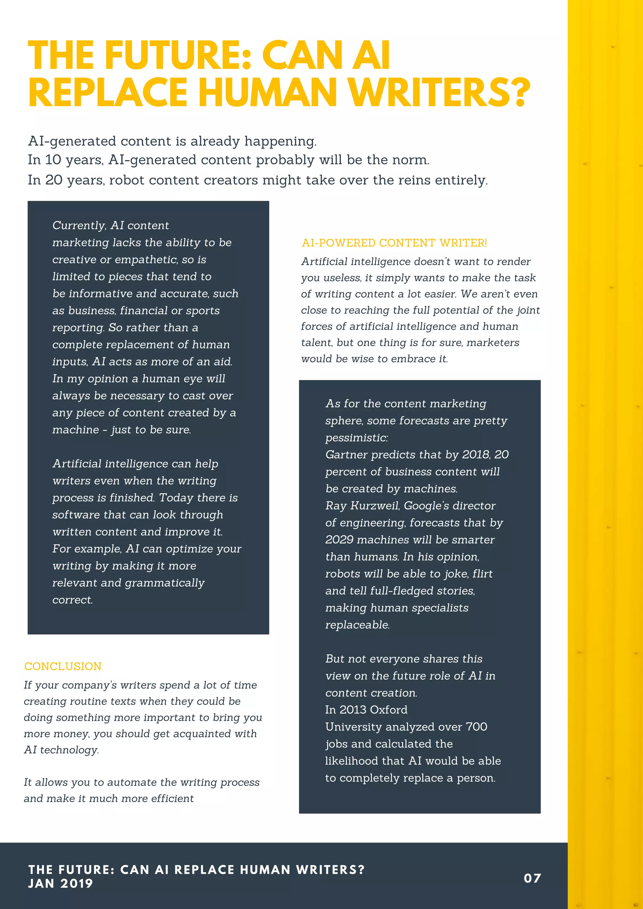 Artificial Intelligence in content writing | PDF