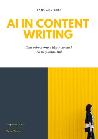 Artificial Intelligence in content writing | PDF
