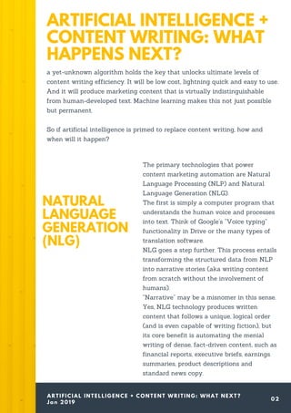 Artificial Intelligence in content writing | PDF