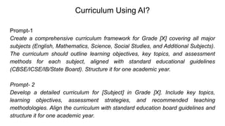 AI in Curriculum Development and Lesson Planning | PPTX