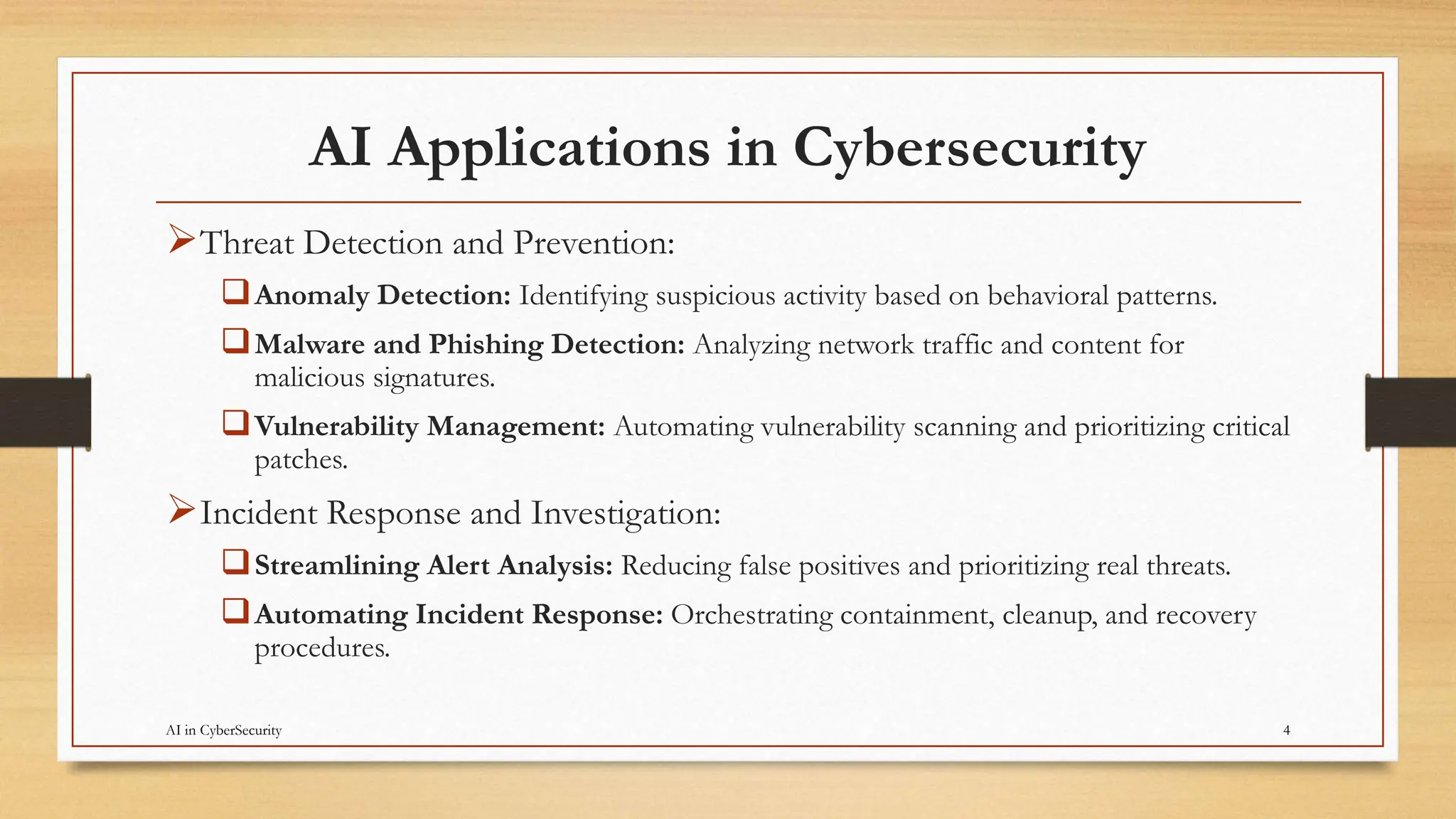 Artificial Intelligence in Cybersecurity | PPTX