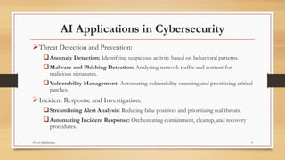 Artificial Intelligence in Cybersecurity | PPTX