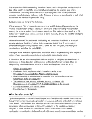 AI IN CYBERSECURITY: THE NEW FRONTIER OF DIGITAL PROTECTION | PDF ...