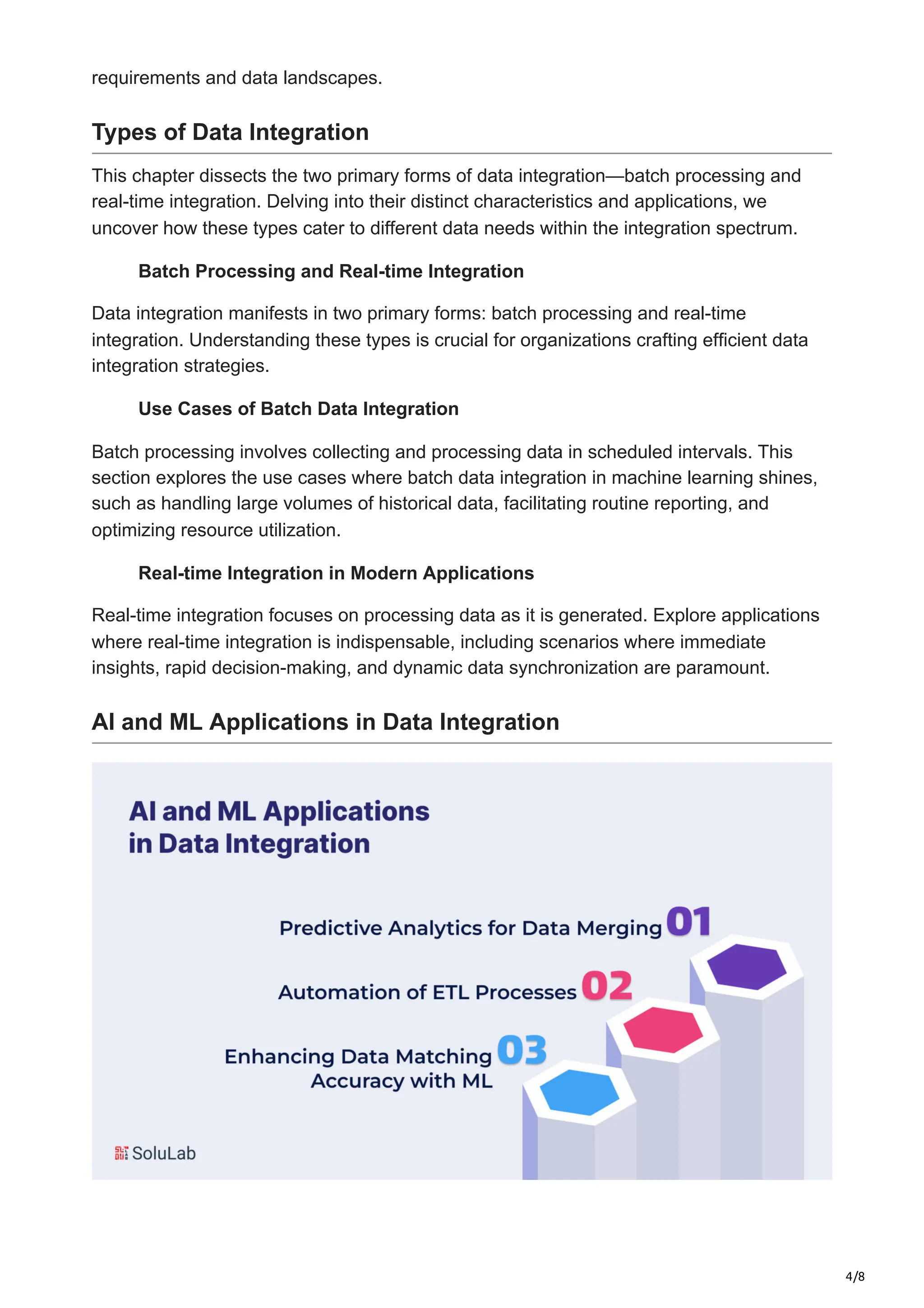 AI and ML in Data Integration - SoluLab | PDF