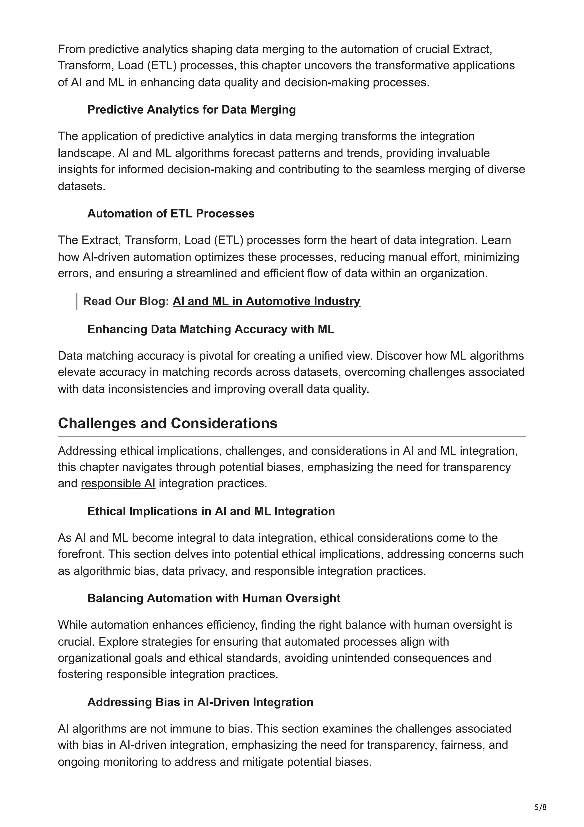 AI and ML in Data Integration - SoluLab | PDF