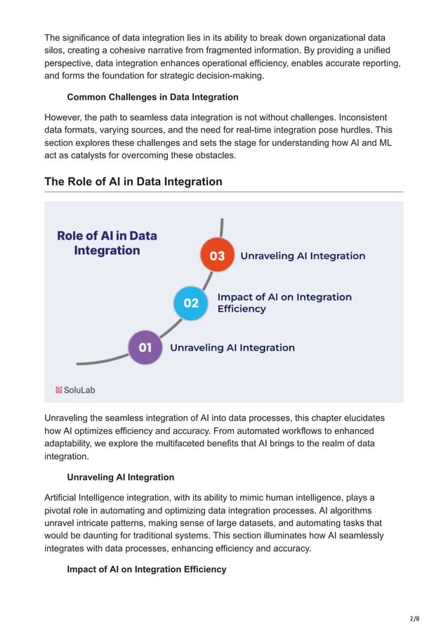AI and ML in Data Integration - SoluLab | PDF