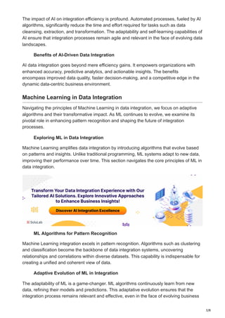 AI and ML in Data Integration - SoluLab | PDF