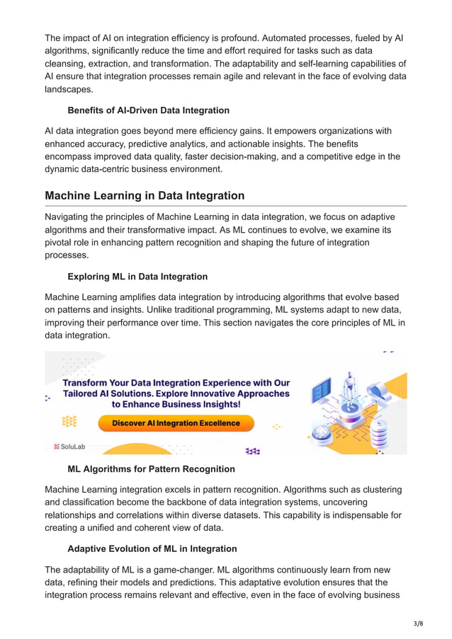 AI and ML in Data Integration - SoluLab | PDF