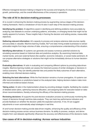 AI IN DECISION MAKING: NAVIGATING THE NEW FRONTIER OF SMART BUSINESS DECISIONS | PDF