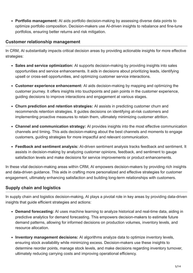 AI IN DECISION MAKING: NAVIGATING THE NEW FRONTIER OF SMART BUSINESS ...