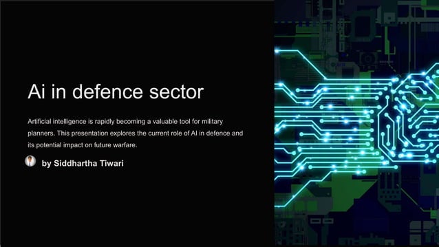 AI IN DEFENCE.pptx | Technology Industry | Industries