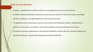 AI in Defence.pptx | Internet | Computing