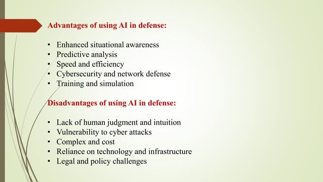 AI in Defence.pptx | Internet | Computing