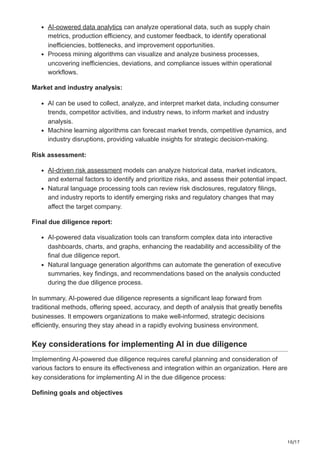 Artificial Intelligence in due diligence | PDF