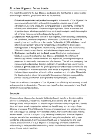 Artificial Intelligence in due diligence | PDF