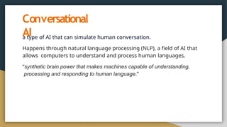 Artificial Intelligence in Education - General perspective | PPT