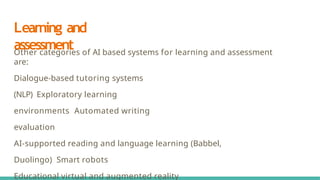 Artificial Intelligence in Education - General perspective | PPT