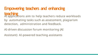 Artificial Intelligence in Education - General perspective | PPT