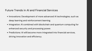 AI in Financial Services: Transforming the Financial Landscape | PDF
