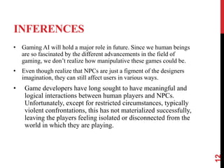 Artificial Intelligence in Gaming | PPTX