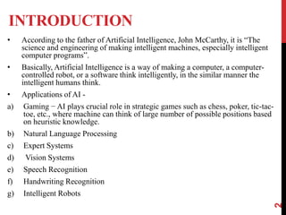 Artificial Intelligence in Gaming | PPTX