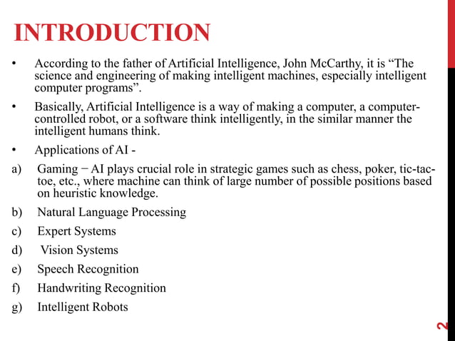 Artificial Intelligence in Gaming | PPTX