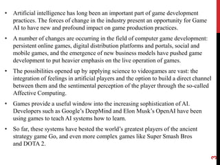 Artificial Intelligence in Gaming | PPTX