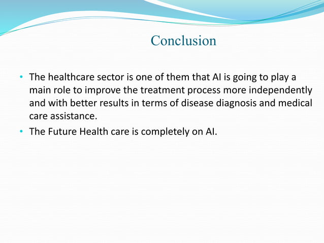 Ai in healthcare | PPTX | Healthcare Industry | Industries