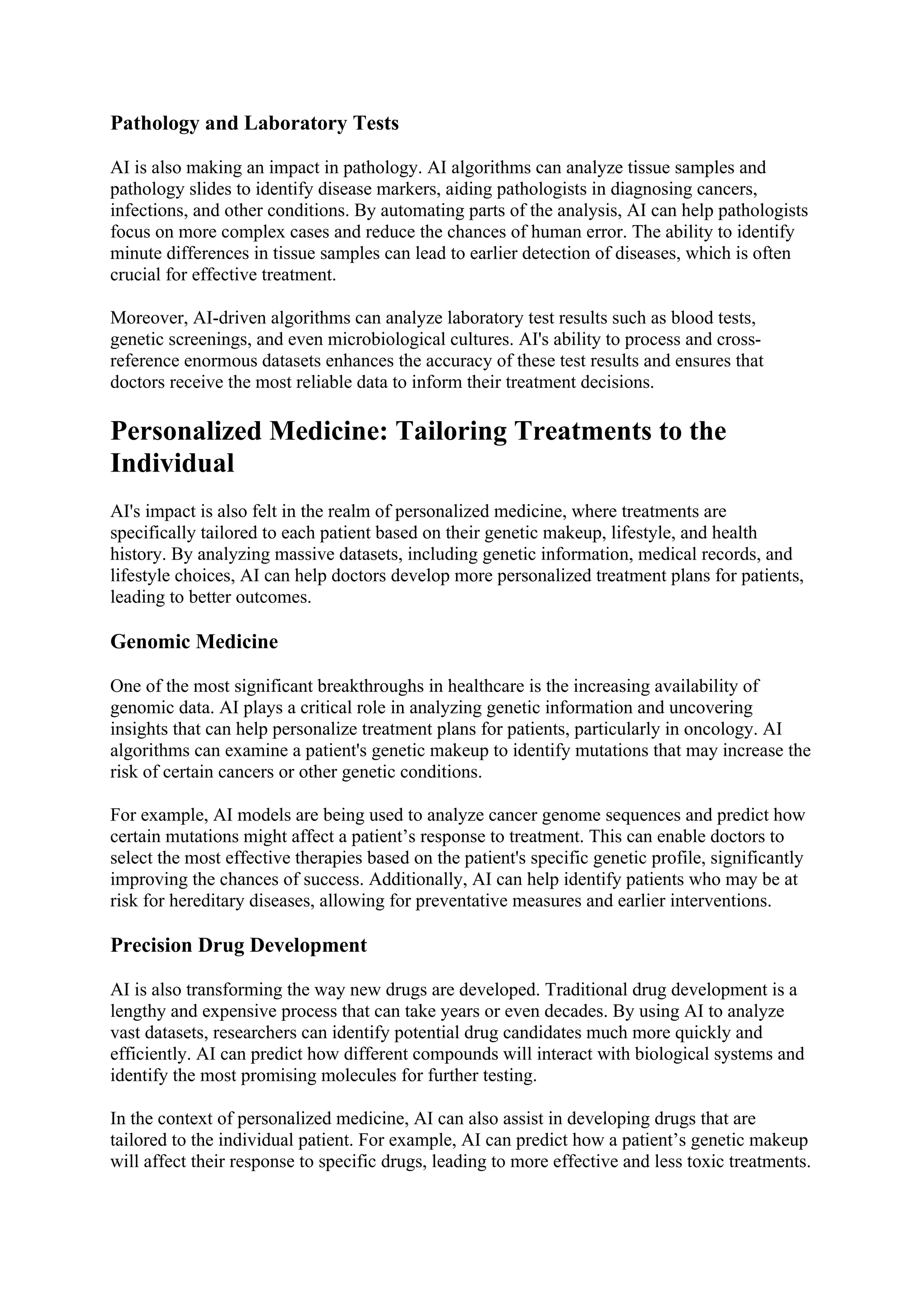 AI in Healthcare : Revolutionizing Patient Care | DOCX