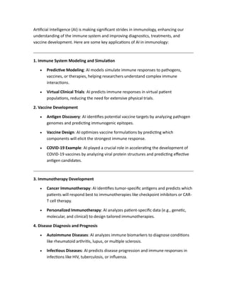 ai in immunology applications tips and tricks | PDF