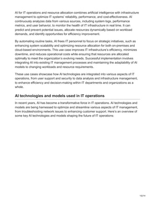 AI IN INFORMATION TECHNOLOGY: REDEFINING OPERATIONS AND RESHAPING ...