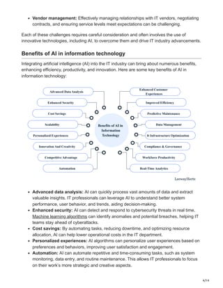 AI IN INFORMATION TECHNOLOGY: REDEFINING OPERATIONS AND RESHAPING STRATEGIES.pdf | Internet ...
