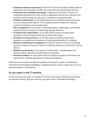 AI IN INFORMATION TECHNOLOGY: REDEFINING OPERATIONS AND RESHAPING STRATEGIES.pdf | Internet ...