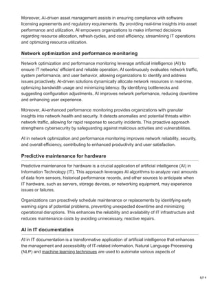 AI IN INFORMATION TECHNOLOGY: REDEFINING OPERATIONS AND RESHAPING STRATEGIES.pdf | Internet ...