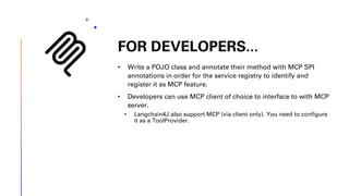 AI in Java - MCP in Action, Langchain4J-CDI, SmallRye-LLM, Spring AI | PDF