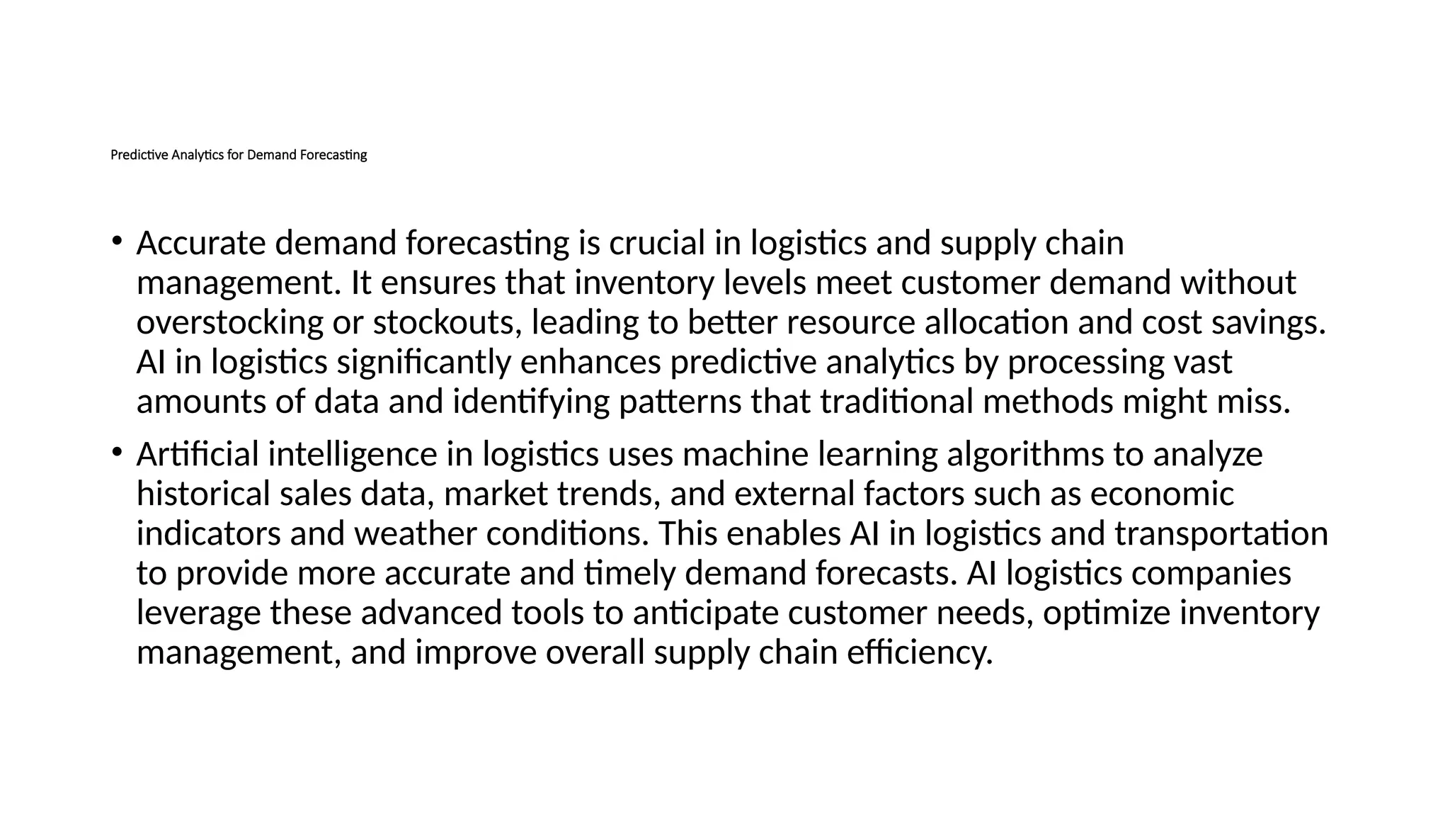 "Revolutionizing Logistics: AI in Transportation" | PPT