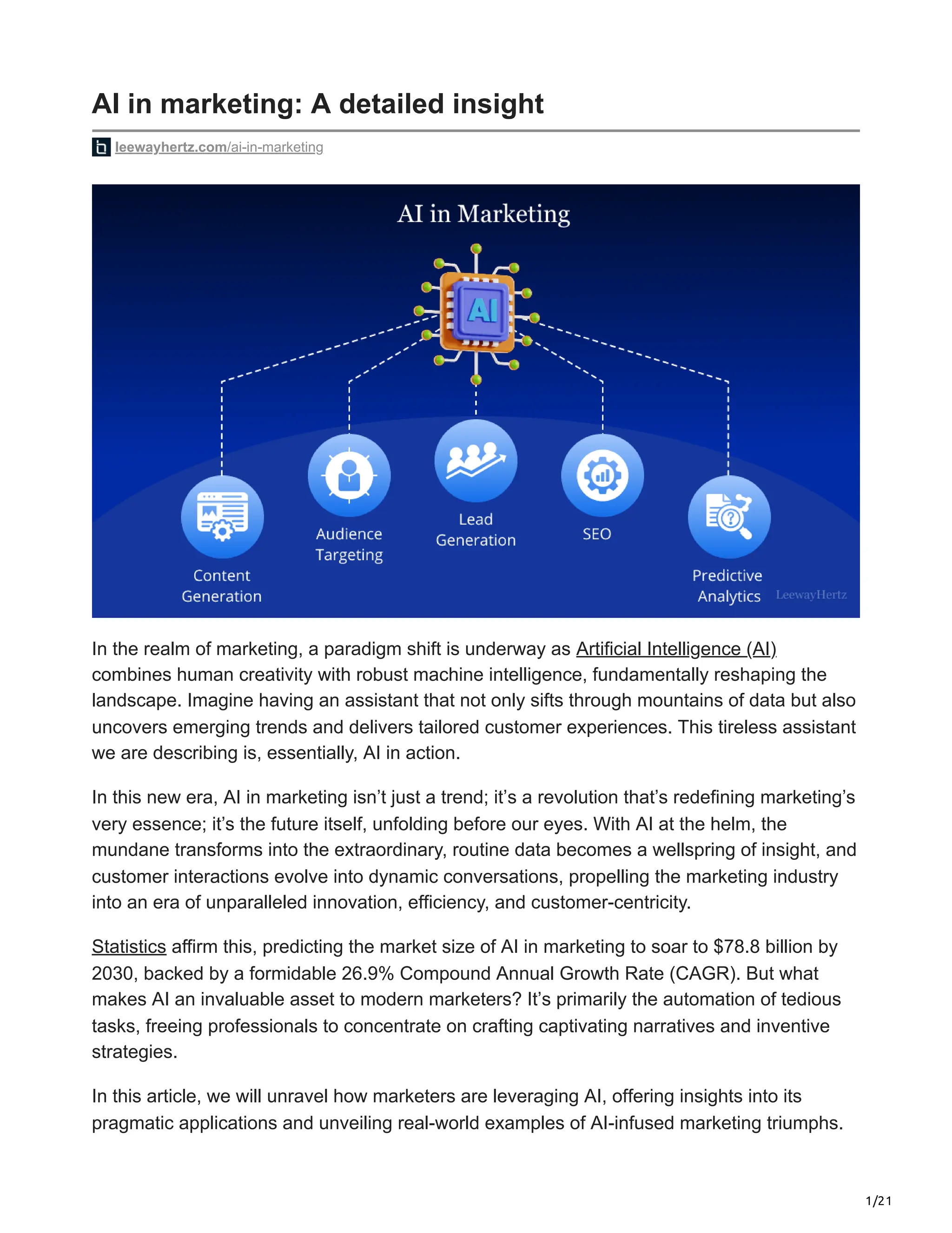AI in marketing - A detailed insight.pdf | Advertising Industry | Industries