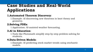 AI in Mathematics to Solve the Problems using AI Tools | PPTX